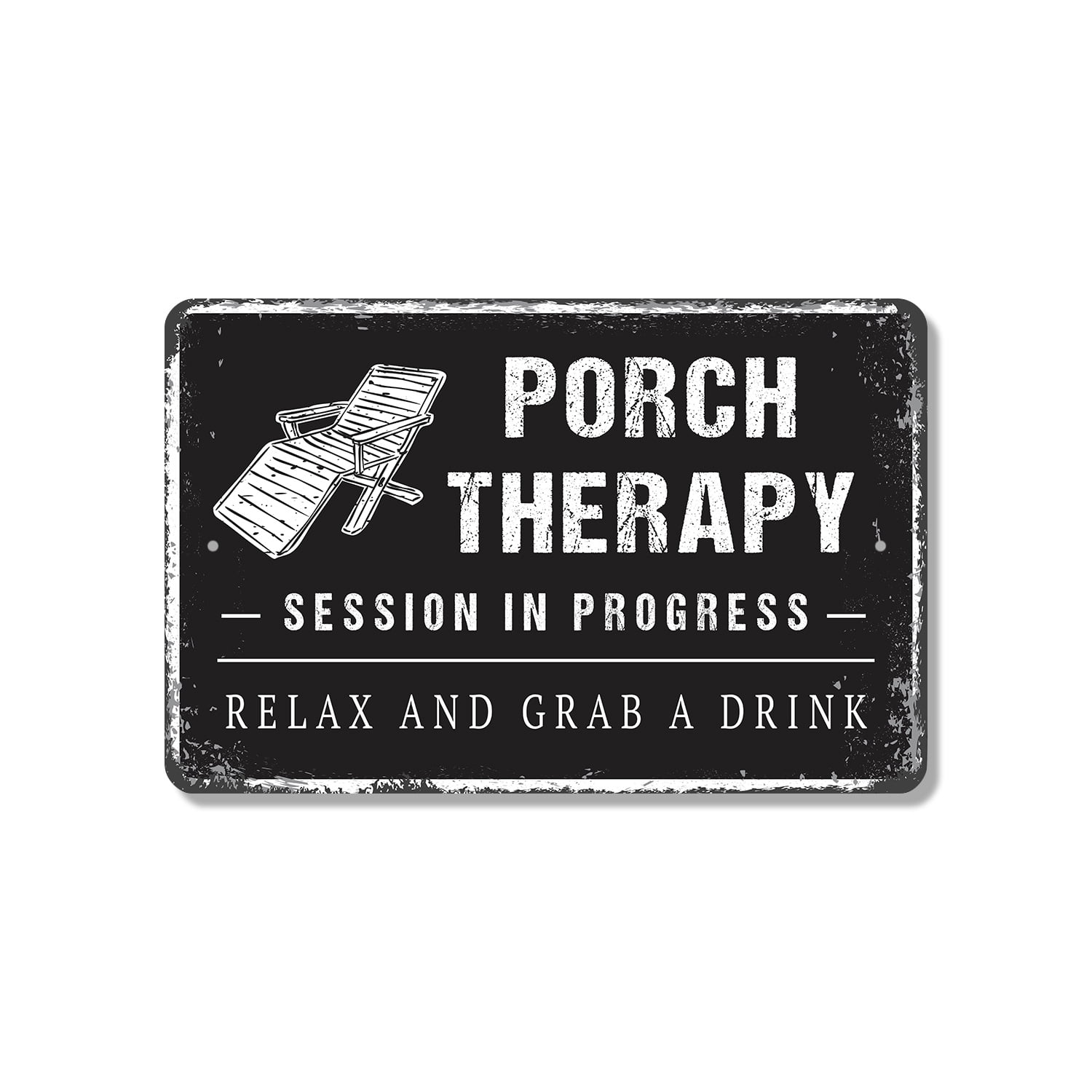 Porch Therapy 8 Inch x 12 Inch Novelty Plastic Sign Rockers Stories ...