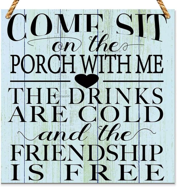 Porch Wood Sign Come Sit on the Porch with Me...Friendship is Free Wood ...