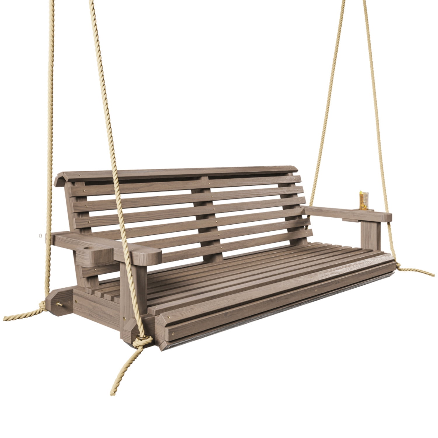 Porchgate Amish Heavy Duty 700 Lb Roll Comfort Treated Porch Swing, 5 ...