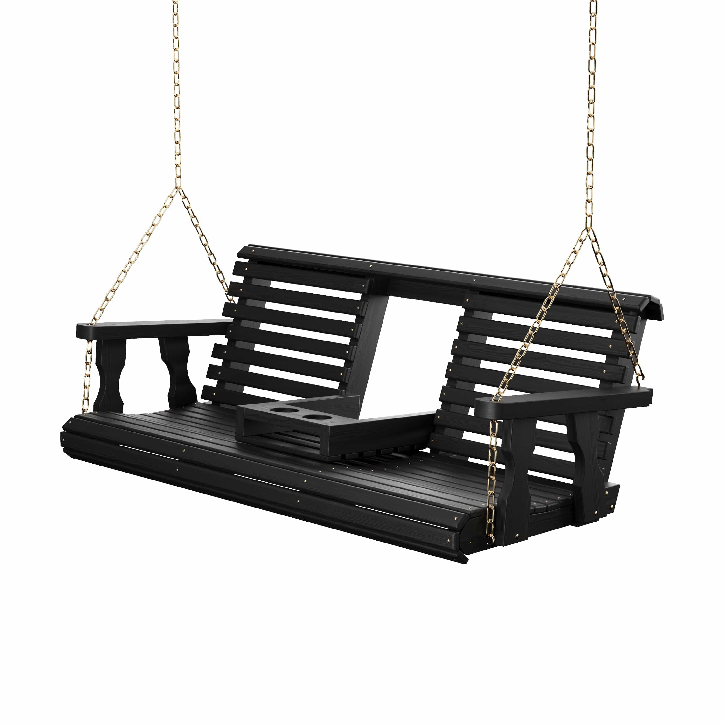 Porchgate Amish Heavy Duty 800 Lb Rollback Console Treated Porch Swing ...