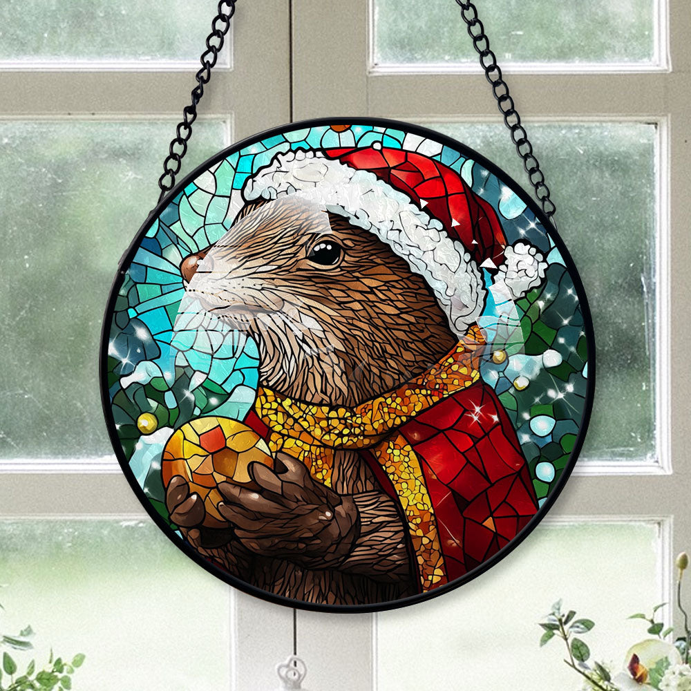 Porcupine Ornament Christmas 2025, Porcupine Stained Glass Window ...