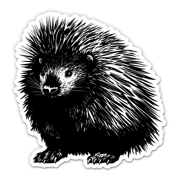 Porcupine Sticker Phone Decal Water Bottle Stickers Car Decals, Laptop ...