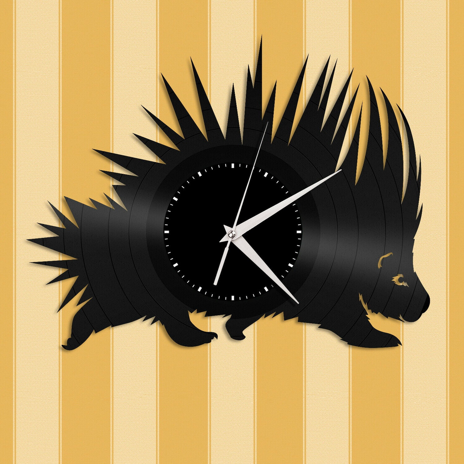 Porcupine Vinyl Wall Clock Unique Gift for Animal Home Lovers Room ...