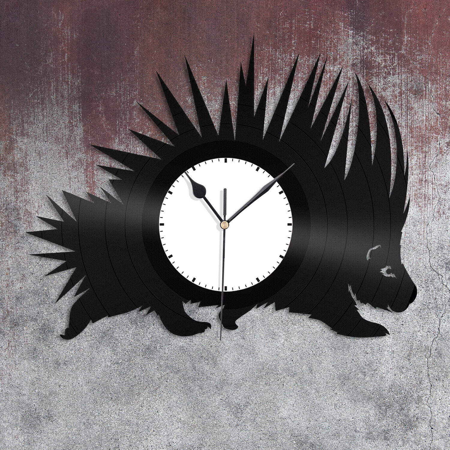 Porcupine Vinyl Wall Clock Unique Gift for Animal Lovers Kids Room ...