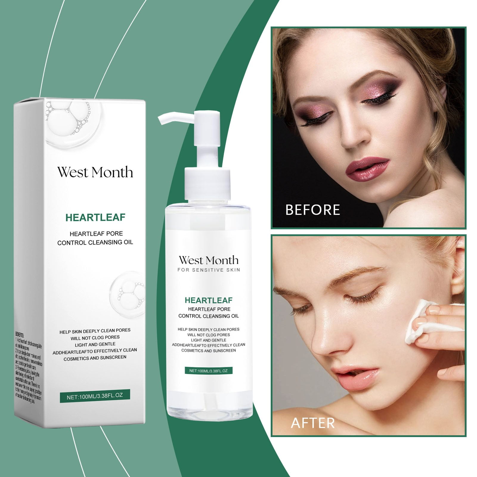 Pore Control Makeup Remover Oil 100ml - Deep Cleansing, Oil Balancing ...