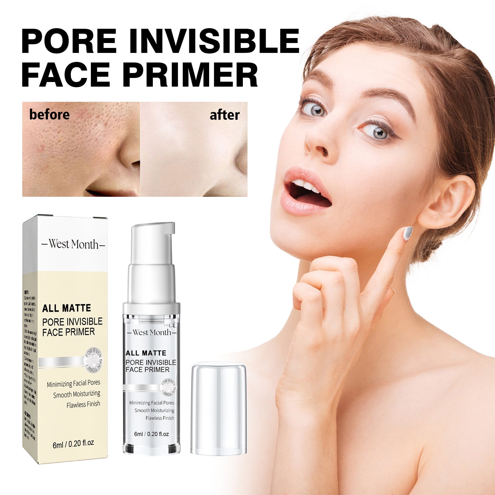 Pore Minimizing Face Primer | Invisible Pores Cream Pre-Makeup ...