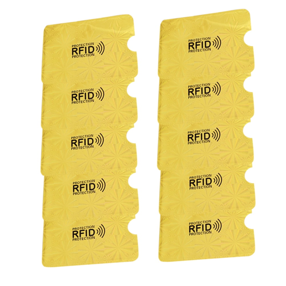 Porfeet 10Pcs Portable Anti-magnetic RFID Credit Bank ID Card Sleeve ...