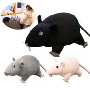 Skeleteen Realistic Black Prank Rat - Real Looking Scary Plush Fake ...