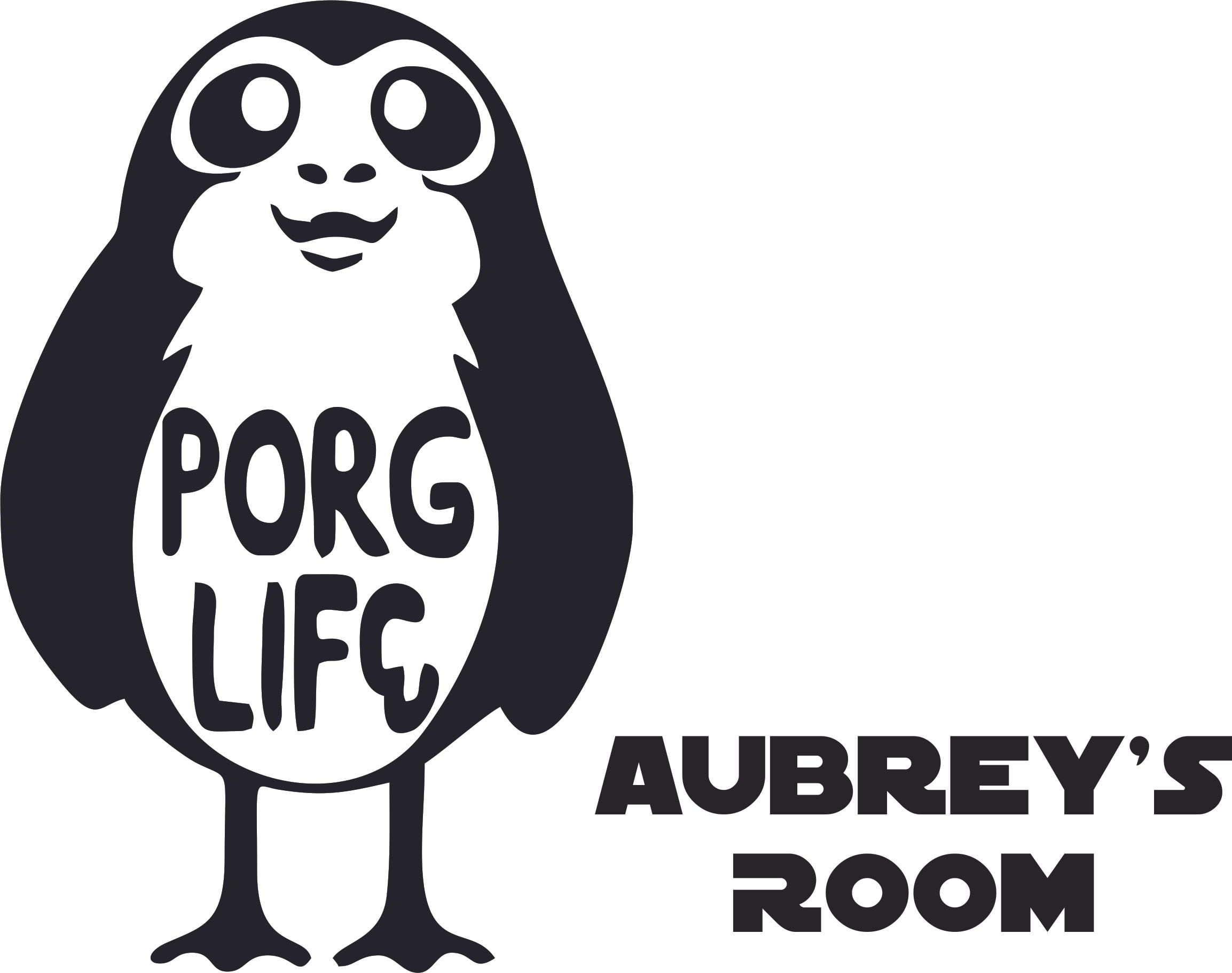 Porg Life Star Wars Cartoon Character Design Customized Wall Art Vinyl ...