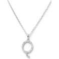 Pori Jewelers 14K Solid White Gold Initial White Topaz Gs Pendant ...