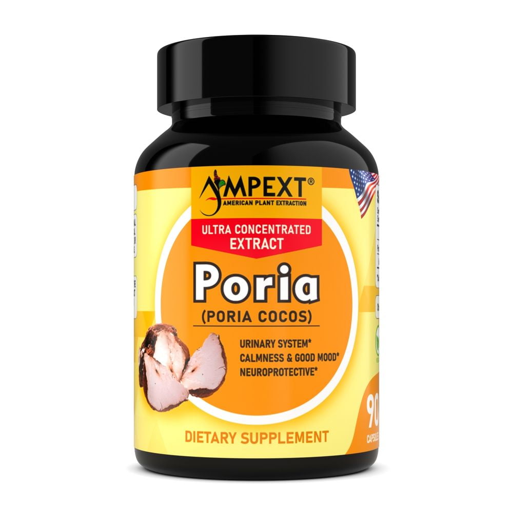 Poria Cocos Mushroom Extract - Only Fruiting Bodies, Over 30% Beta-Glucans, Antioxidant, Kidney ...