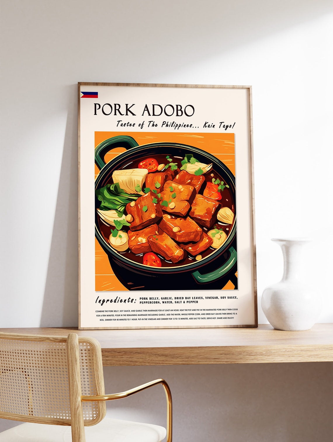 Pork Adobo Filipino Food Poster, Filipino Food Print, Philippines Food ...
