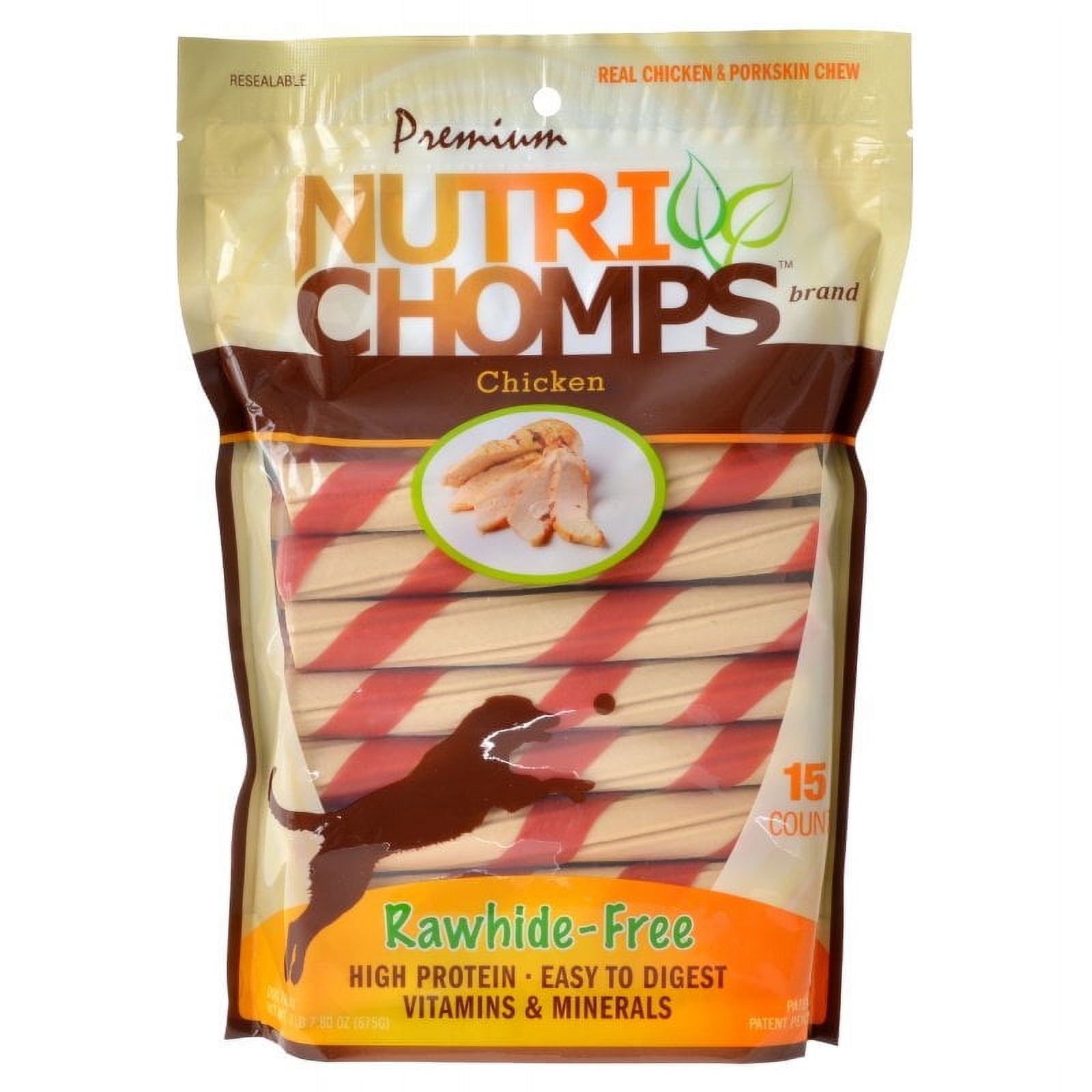 Pork Chomps Premium Nutri Chomps Chicken Wrapped Twists Dog Treat ...
