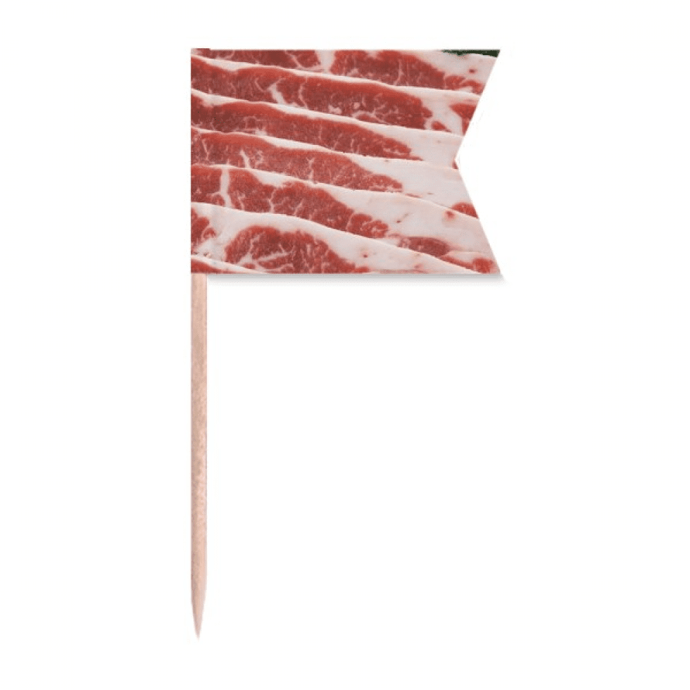 Pork Chops Meat Food Texture Toothpick Flags Labeling Marking for Party ...