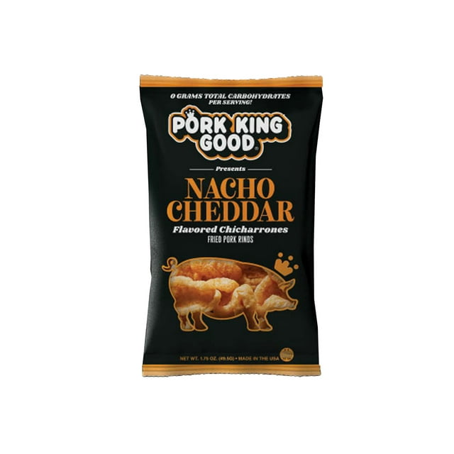 Pork King Good Nacho Cheddar Pork Rinds (Chicharrones) Keto Friendly ...