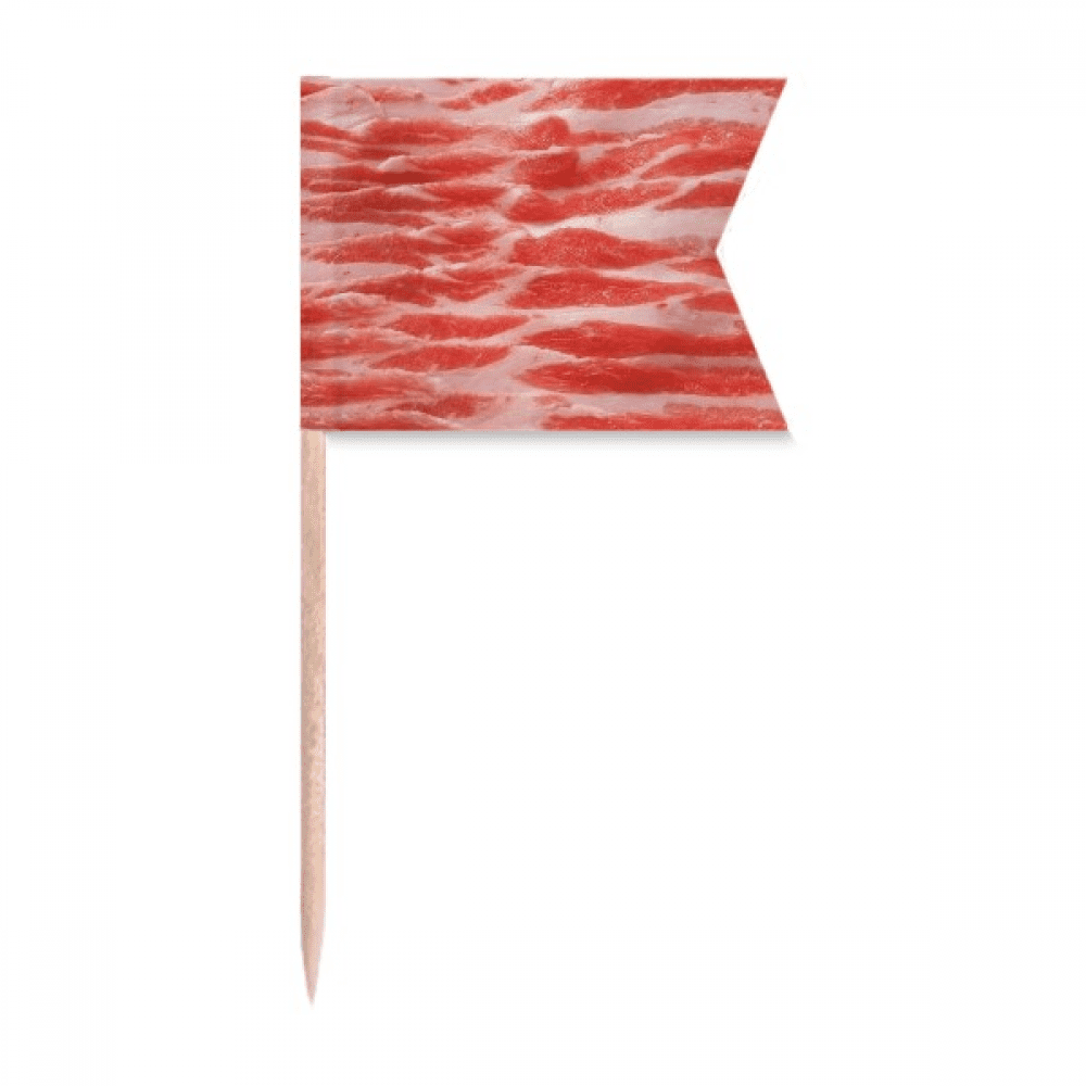 Pork Mutton Fat Meat Food Texture Toothpick Flags Labeling Marking for ...
