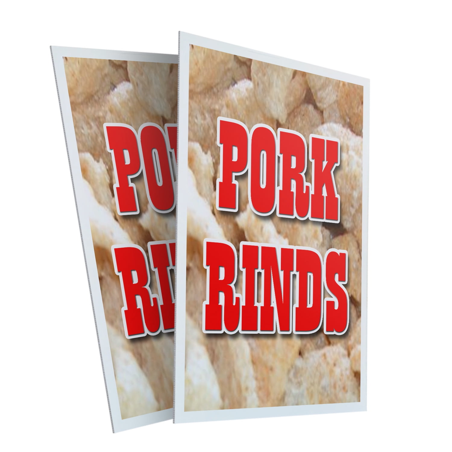 Pork Rinds (2-PACK) 24" x 36" Plastic Signs | Sign Insert 4mm ...