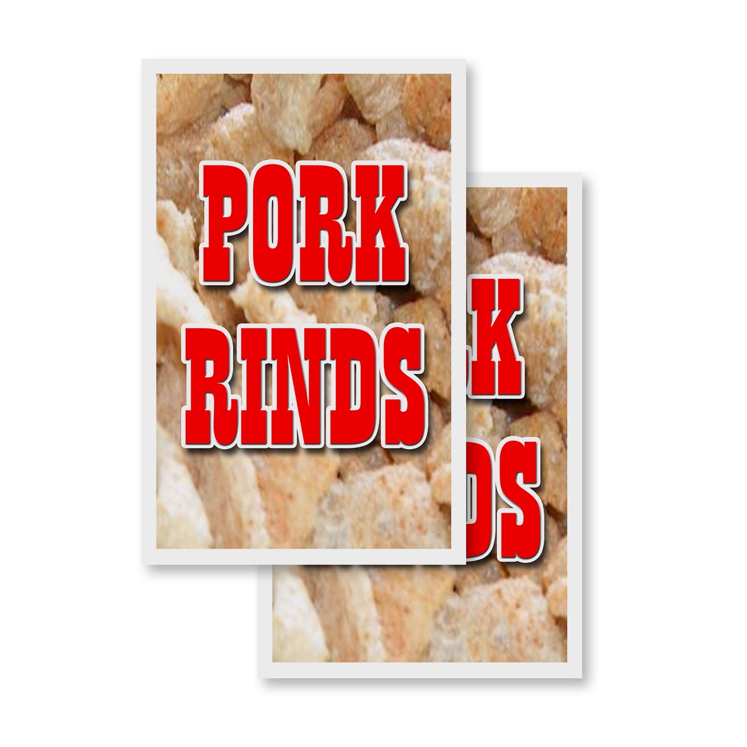 Pork Rinds (2-PACK) 24" x 36" Vinyl Decals | Sign Insert Peel & Stick ...