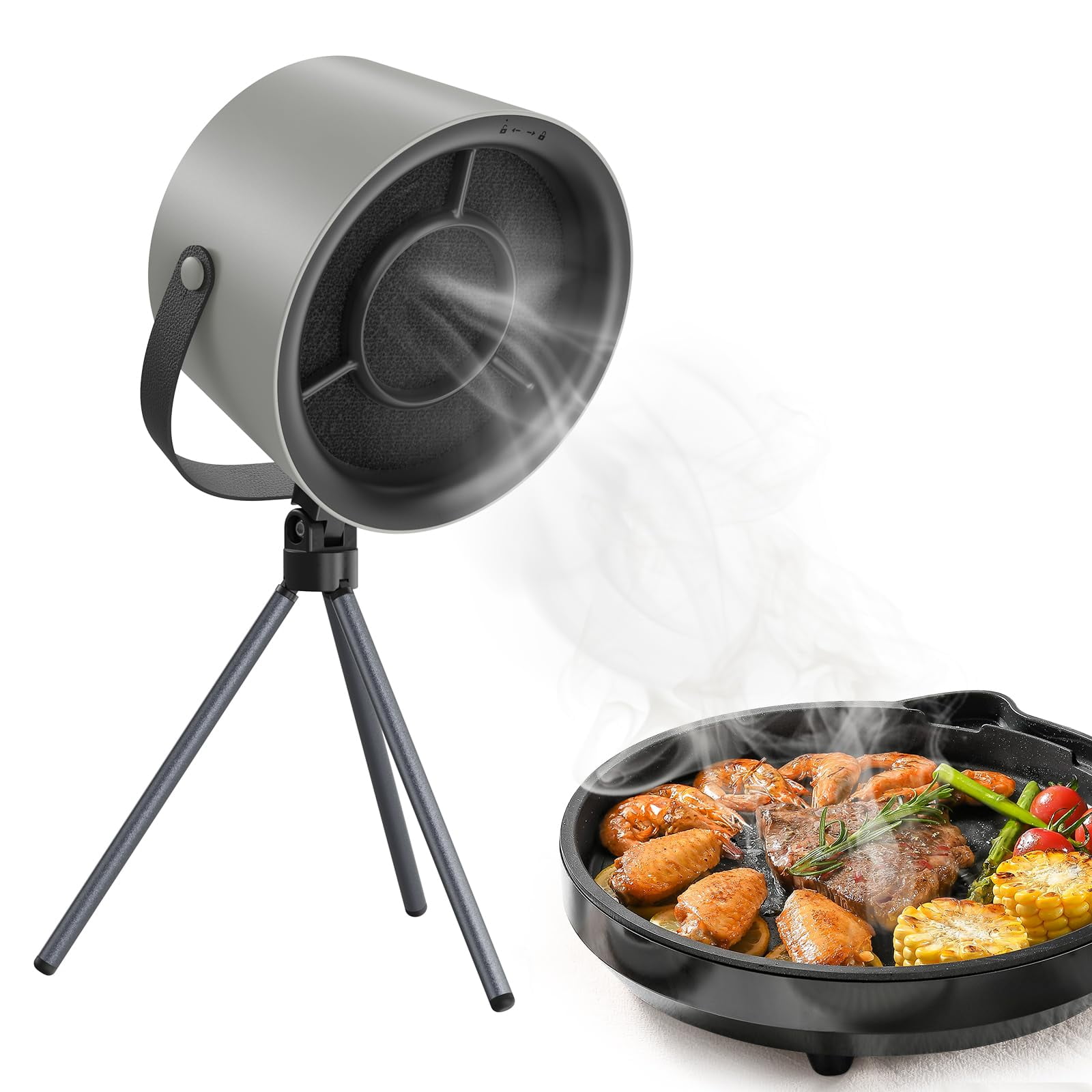 Porle Range Hood, 3-Speed Suction Desktop Compact Range Hood for ...