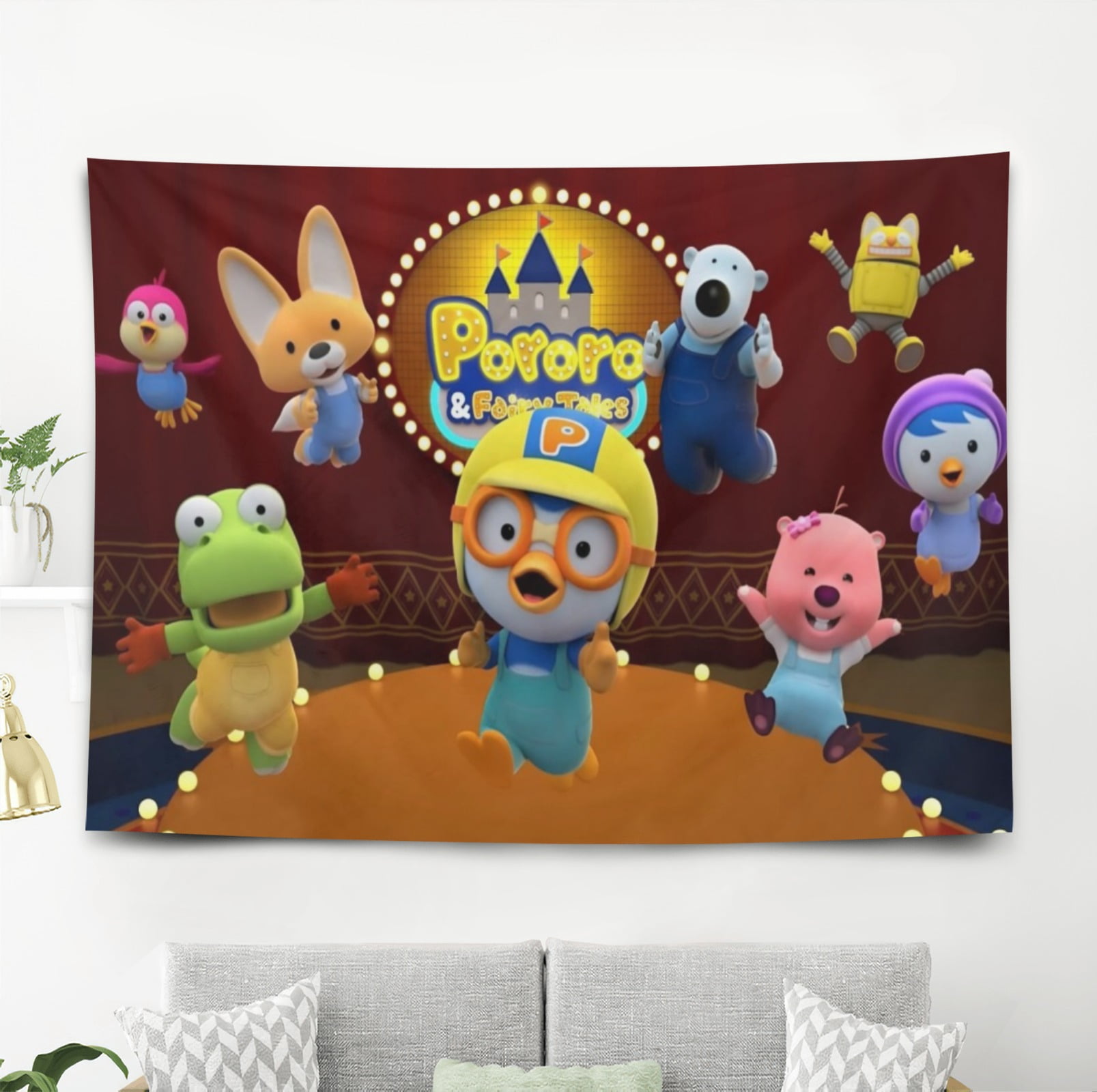 Pororo The Little Penguin-Theme Anti-pilling Tapestry Gift Wall Hanging ...