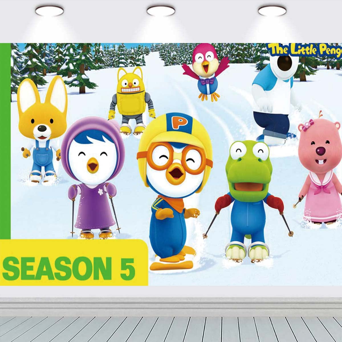 Pororo The Little Penguin school Backdrop Background Banner Birthday ...