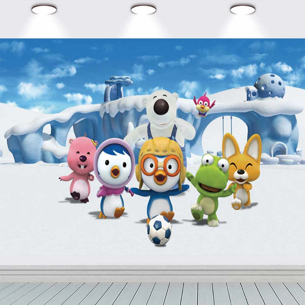 Pororo The Little Penguin school Backdrop Party Supplies Taspestry ...