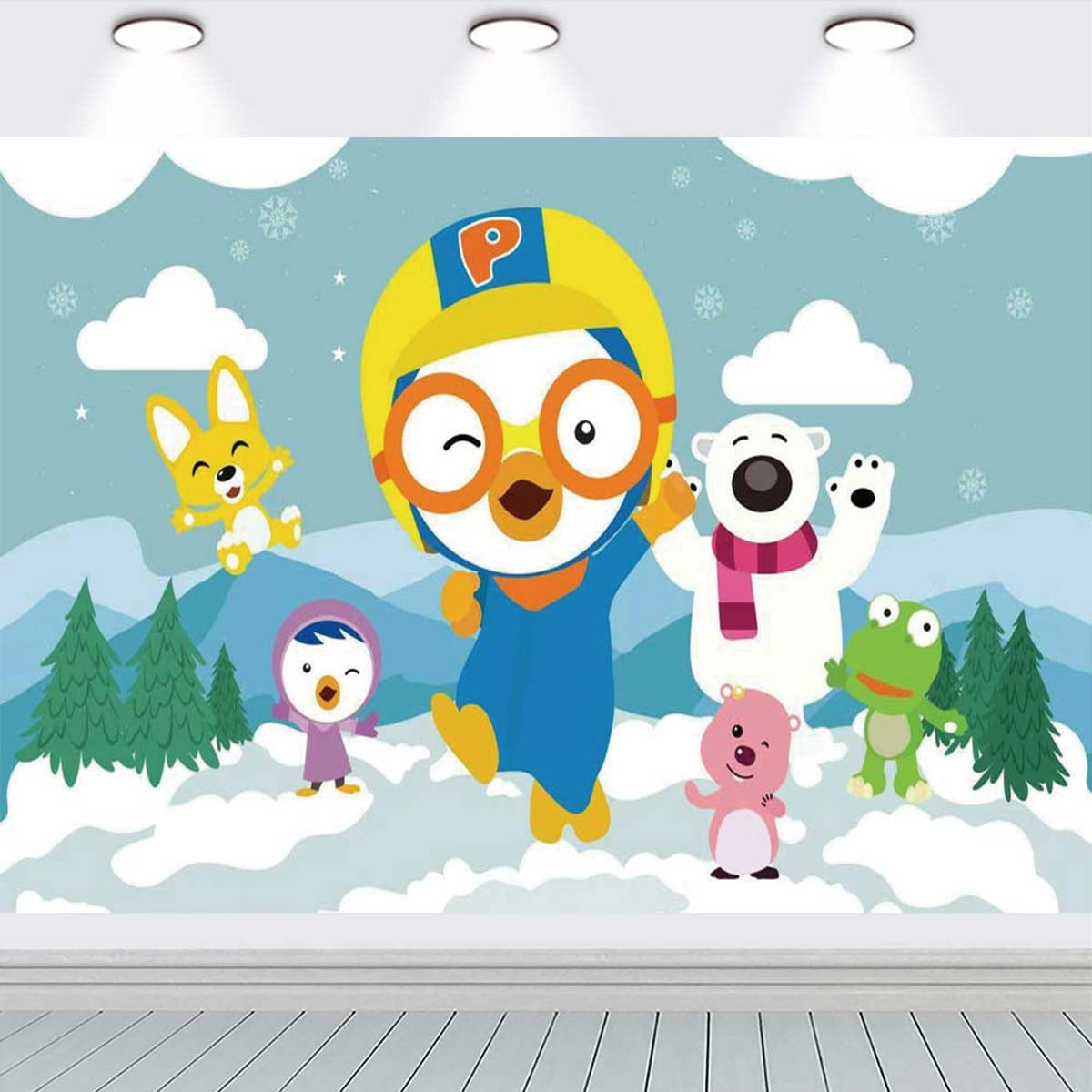 Pororo school Poster Backdrop Banner Party Supplies Birthday ...