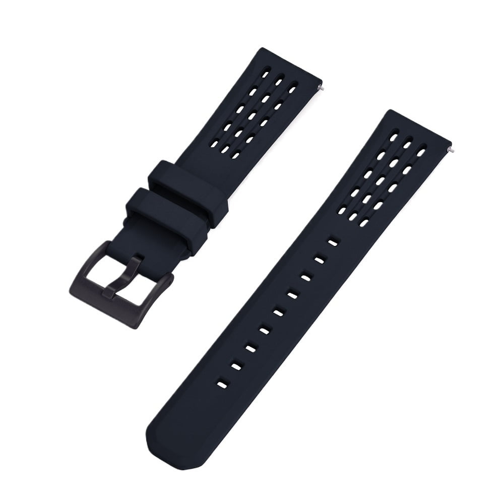 Porous Structure Quick Release Fluorine Rubber Watch Strap 20mm 22mm ...