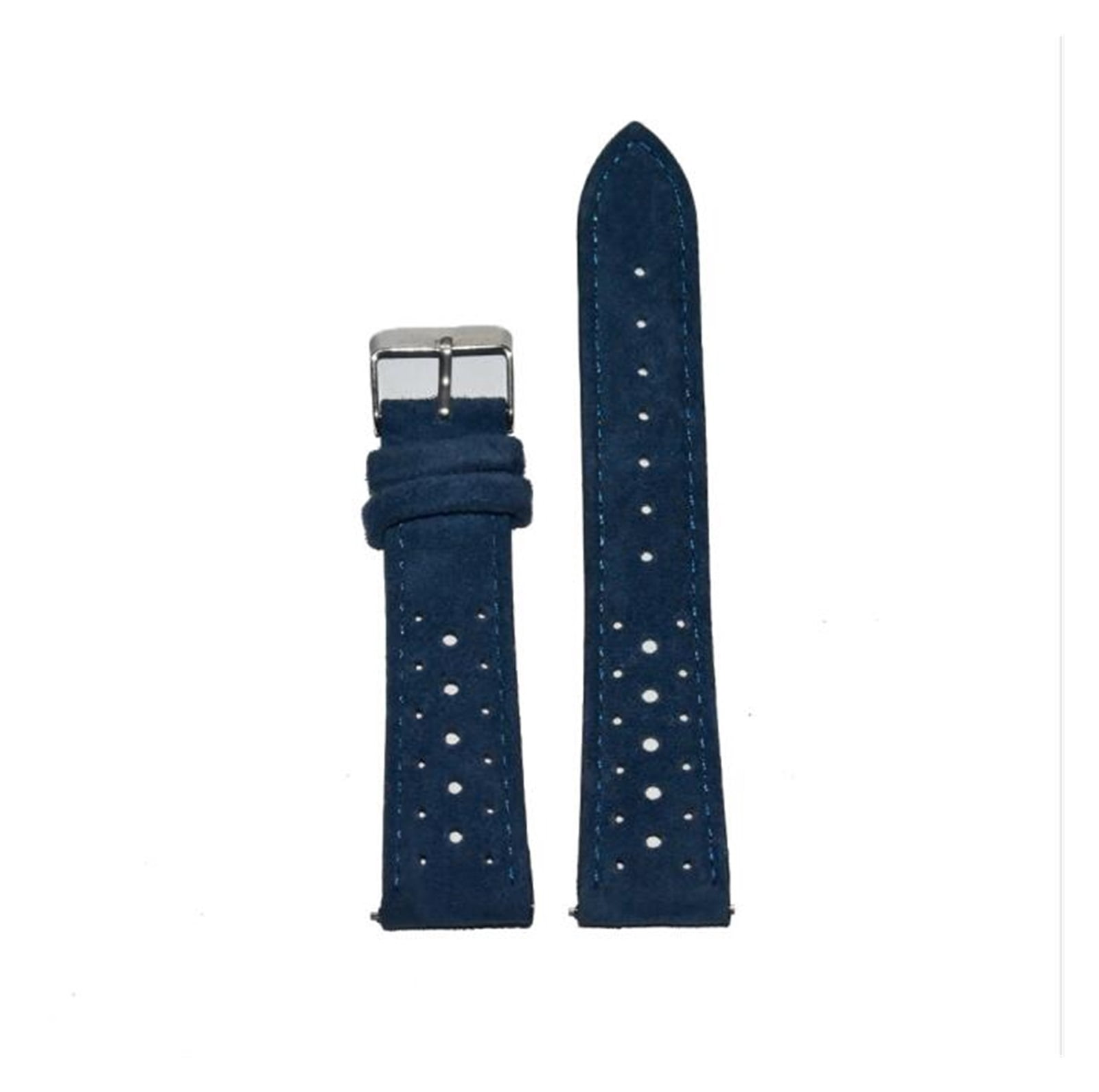 Porous Suede Watch Band Hand-Wrapped Side Watch Strap 18/20/22/24mm ...