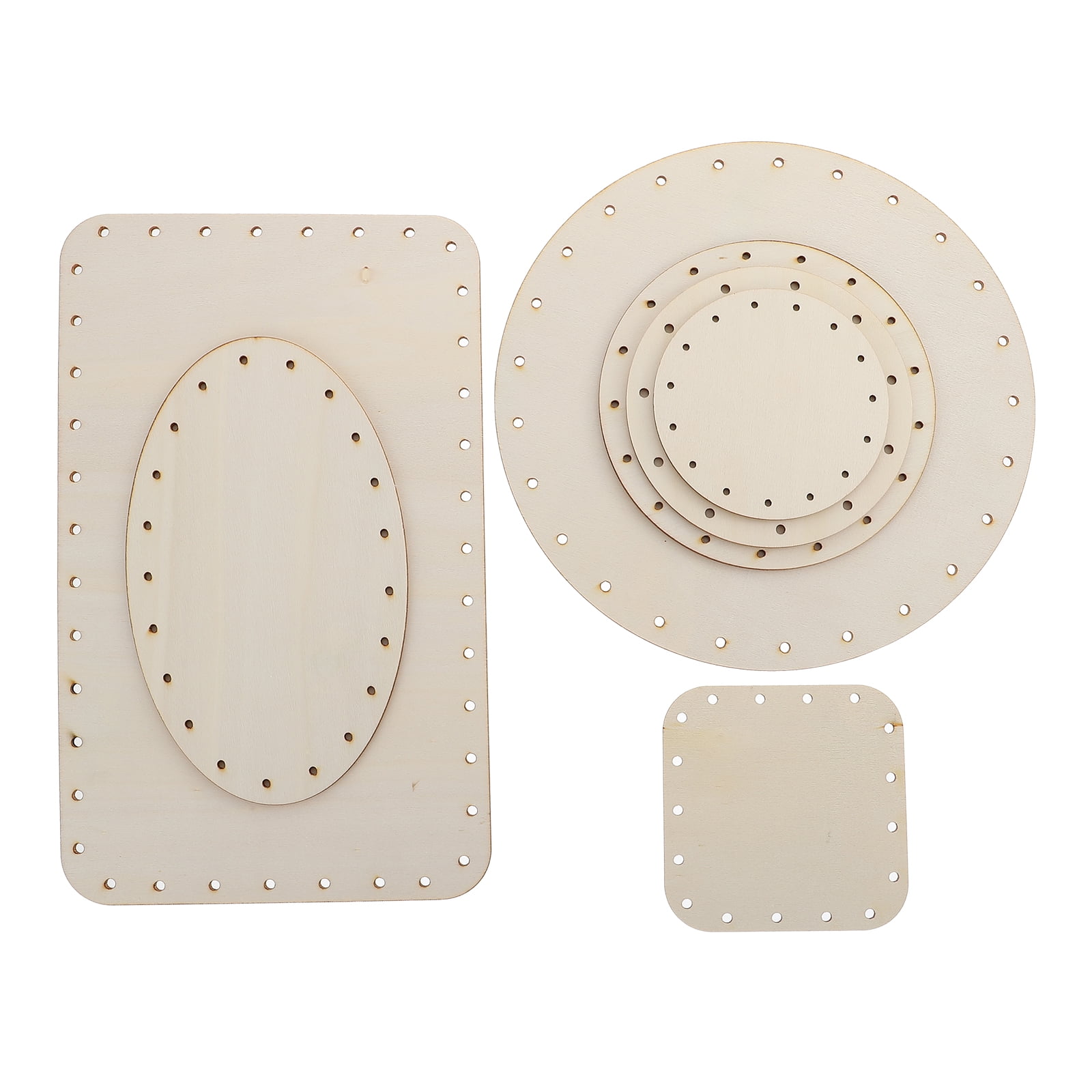 Porous Wood Chips 7 Pcs DIY Materials Graffiti Wooden Slices Tags ...