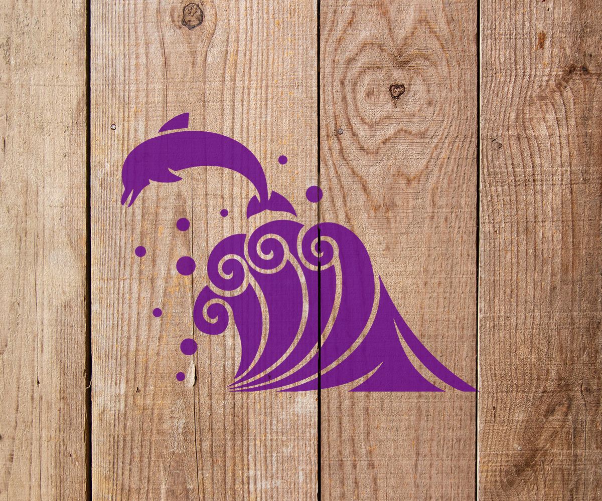 Porpoise Stencil - Art and Wall Stencil (18"x12") - Walmart.com