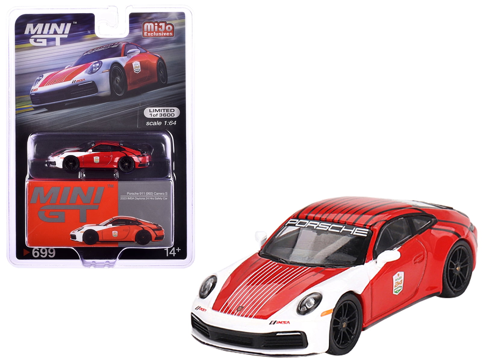 Porsche 911 (992) Carrera S "2023 IMSA Daytona 24 Hours" Red and White ...
