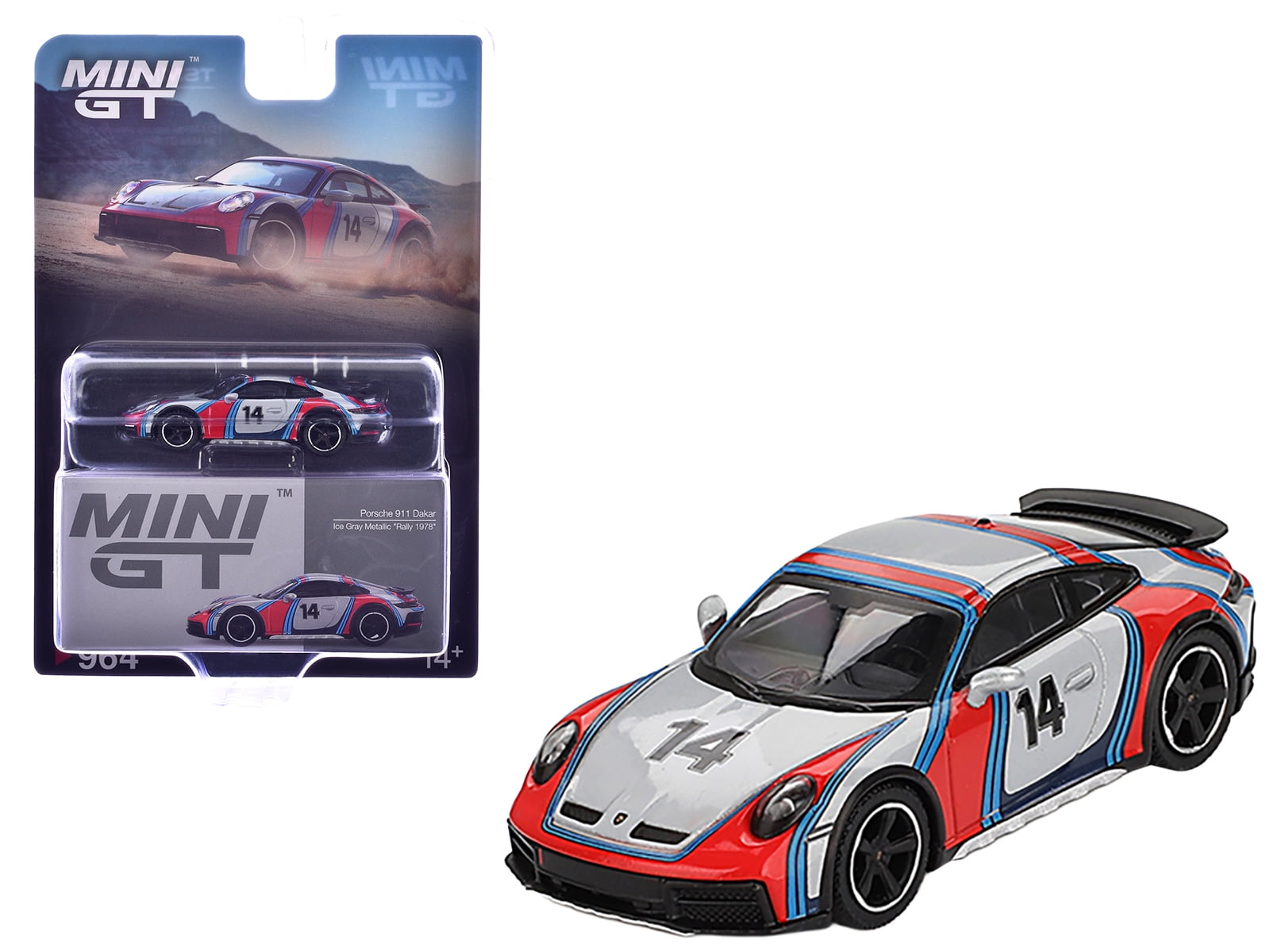 Porsche 911 Dakar #14 "Rally 1978" Ice Gray Metallic Limited Edition 1/ ...