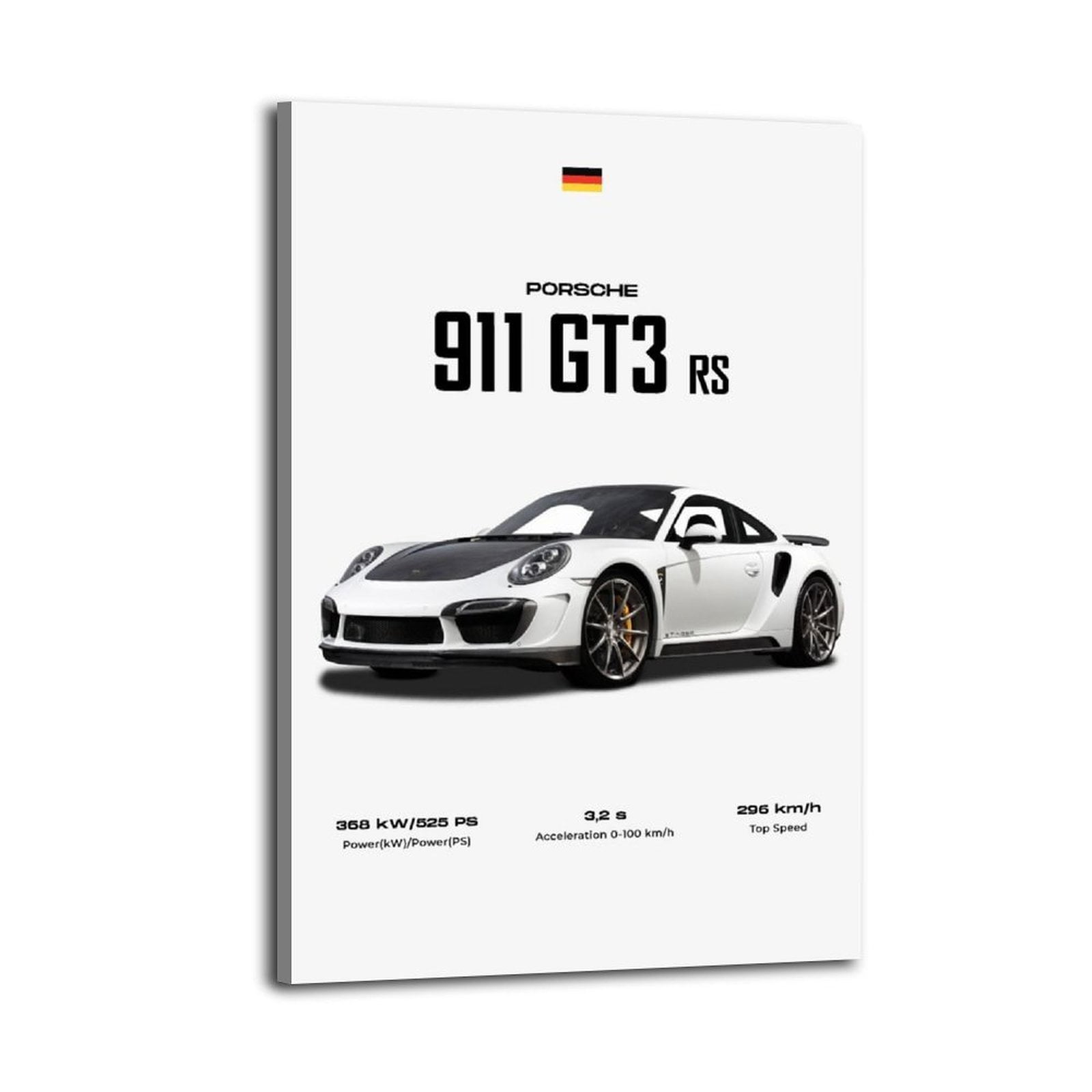 Porsche 911 GT3 Poster Decoration Vibrant High-end Wall Posters Retro ...