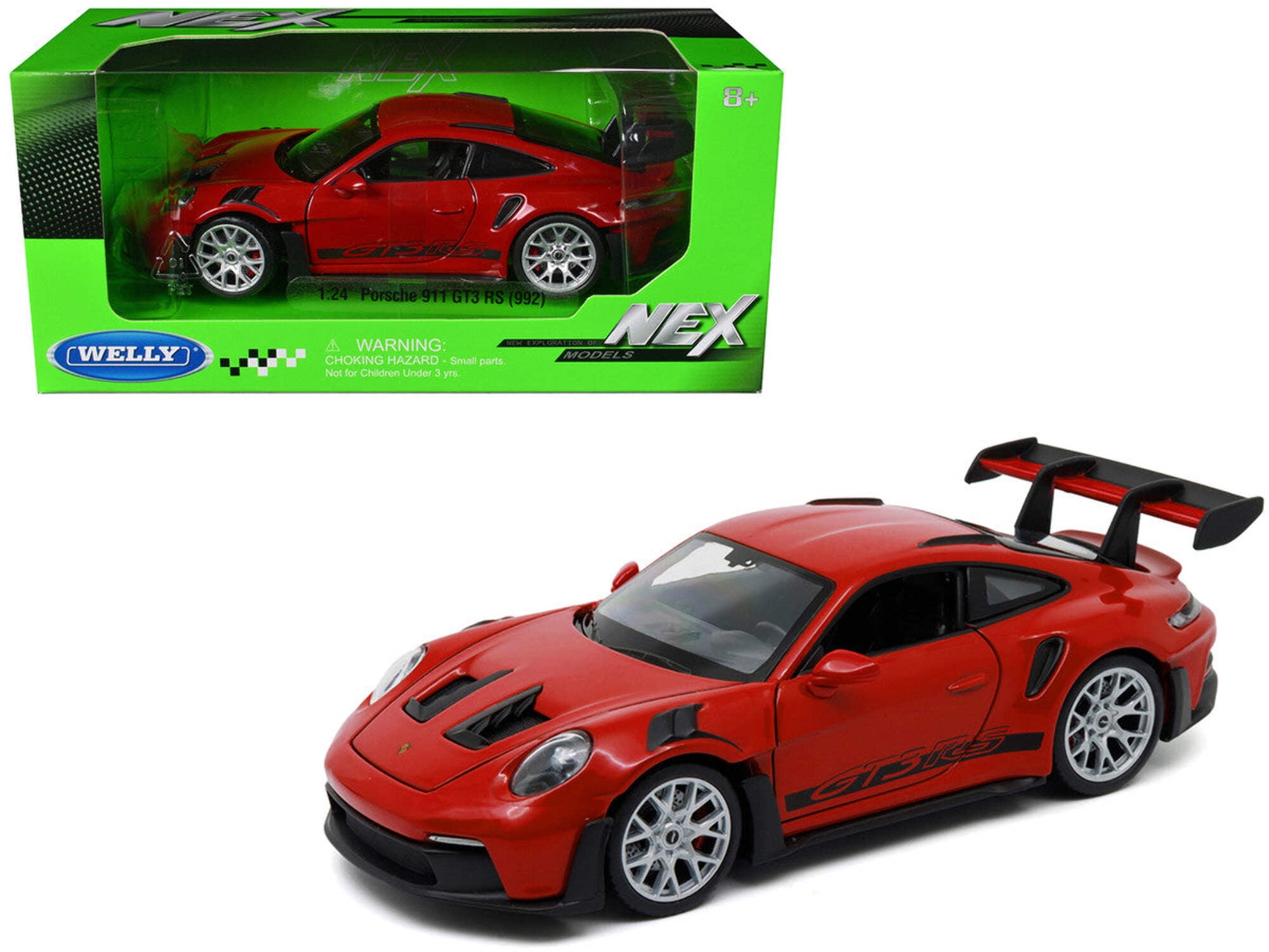 Porsche 911 GT3 RS (992) Red "NEX Models" Series 1/24 Diecast Model Car ...