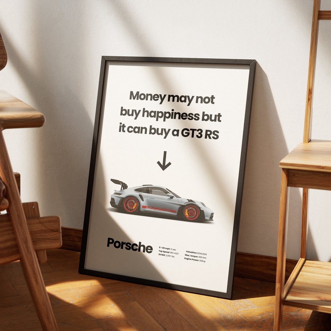 Porsche 911 GT3 RS Poster | Porsche Wall art | Car Gift - Walmart.com