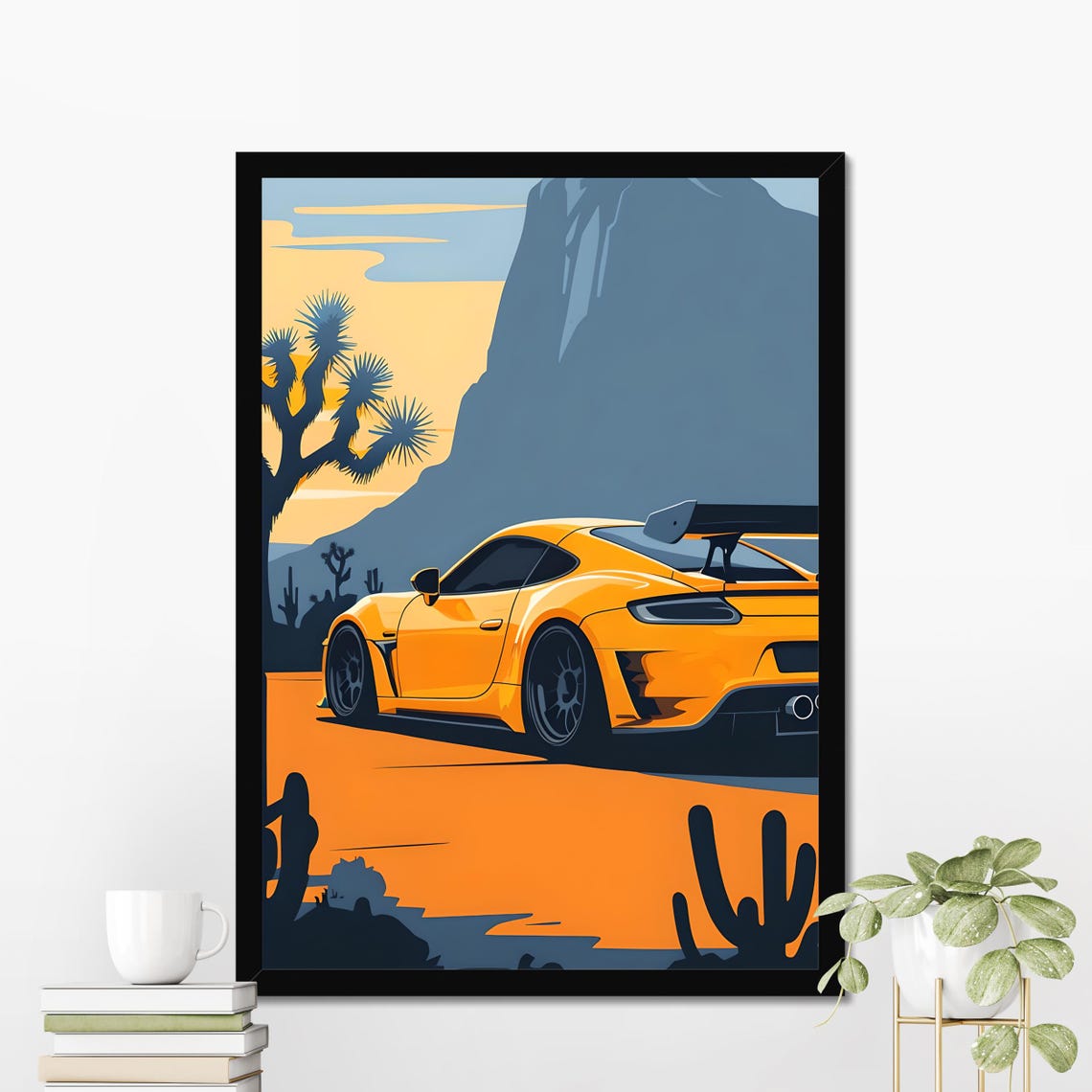 Porsche 911 Gt3 Rs Artwork Car, Sports Car Wall Art, Wall Decor, Iconic ...