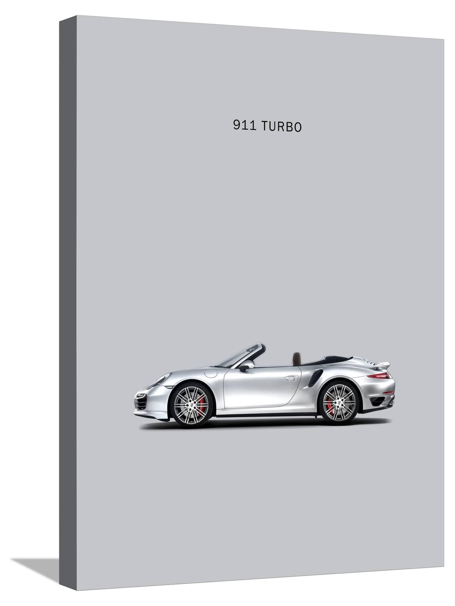 Art.com Porsche 911 Turbo Grey Stretched Canvas Print Wall Art by Mark ...