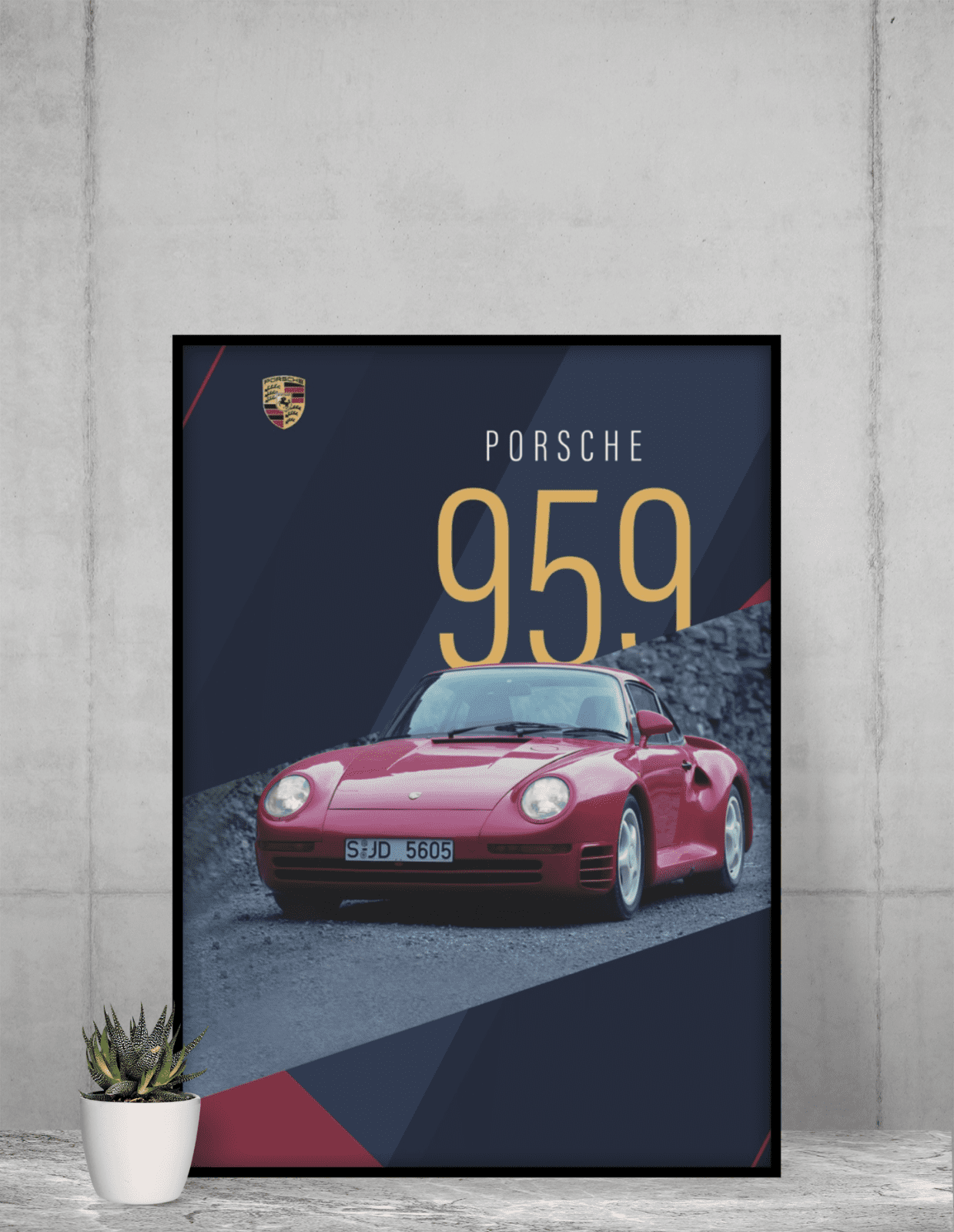 Porsche 959 Vintage 24x36 poster man cave 911 euro dtm rwb singer shark ...