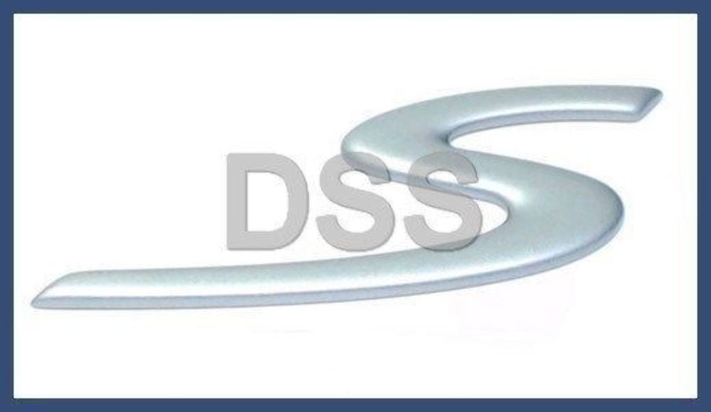 Porsche 986 Boxster Decklid Emblem 'S' Titanium OEM S rear engine logo ...