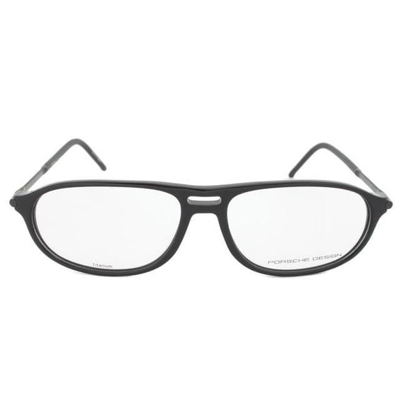 Porsche Design P8138 C Oval Eyeglasses Titanium Frame, Black, 58 ...