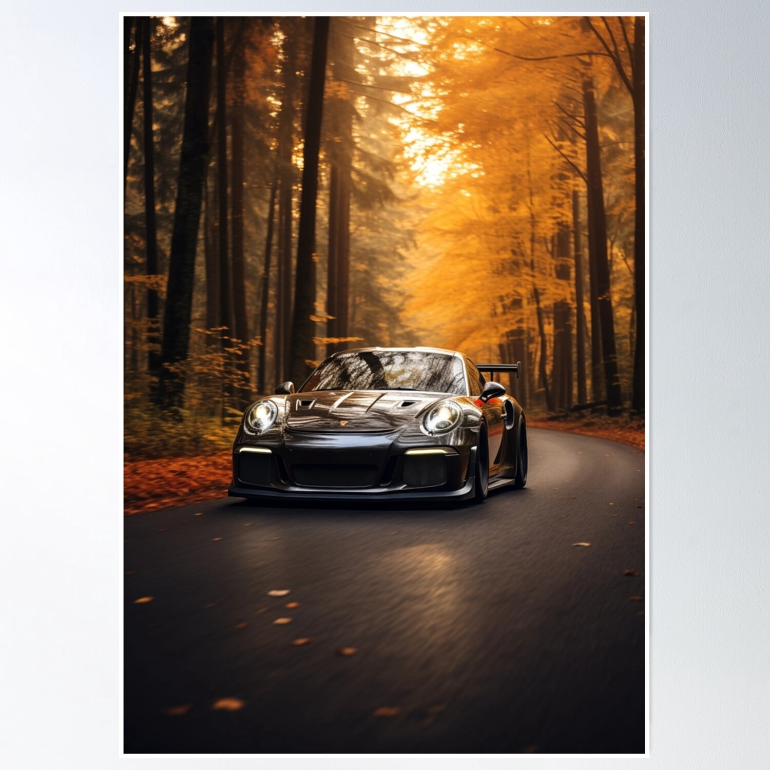 Porsche Gt3 Rs Poster Wall Art, Modern Wall Decor, 16x24 UNFRAMED ...