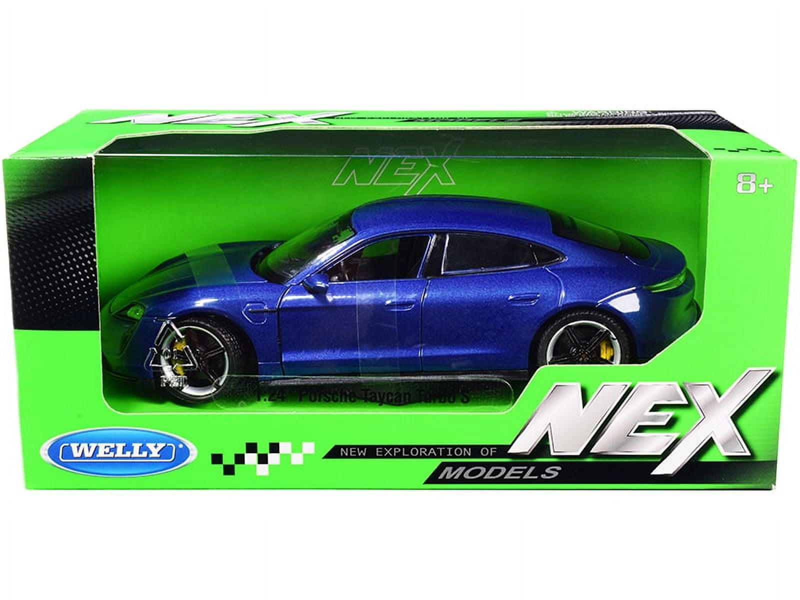 Porsche Taycan Turbo S Blue Metallic "NEX Models" 1/24 Diecast Model ...