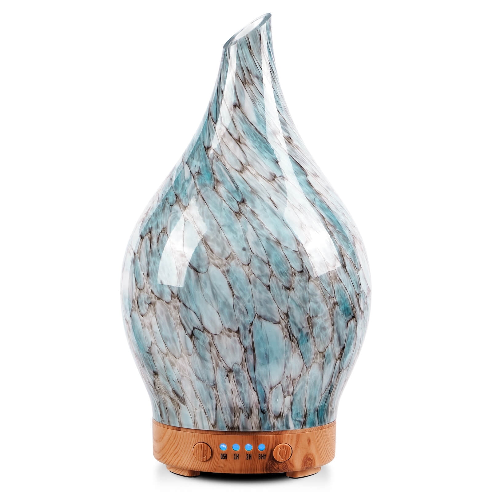 Porseme 100ml Light Blue Glass Essential Oil Diffuser Aromatherapy ...