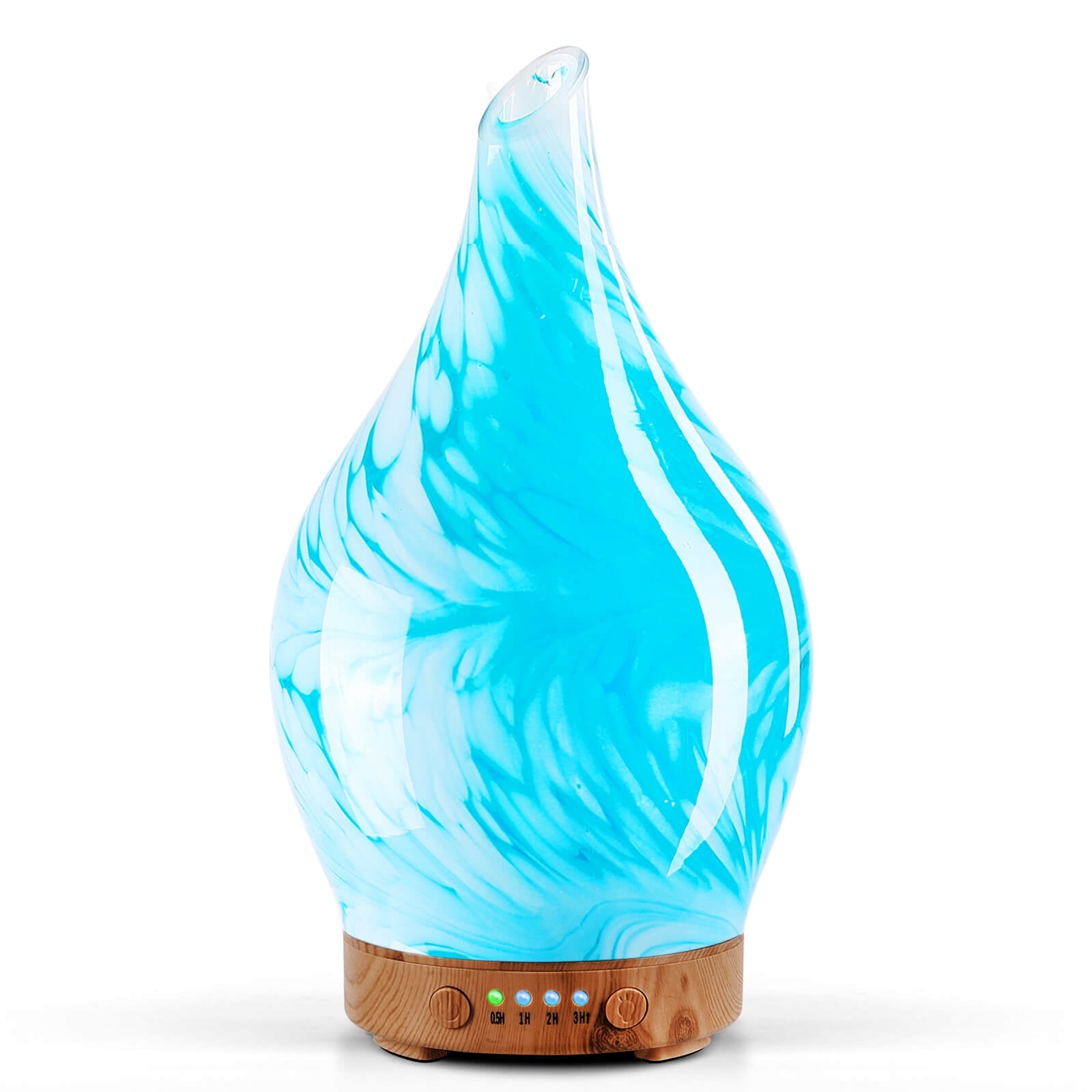 Porseme 150ml Essential Oil Diffuser, Glass Color Changing Aroma Air ...