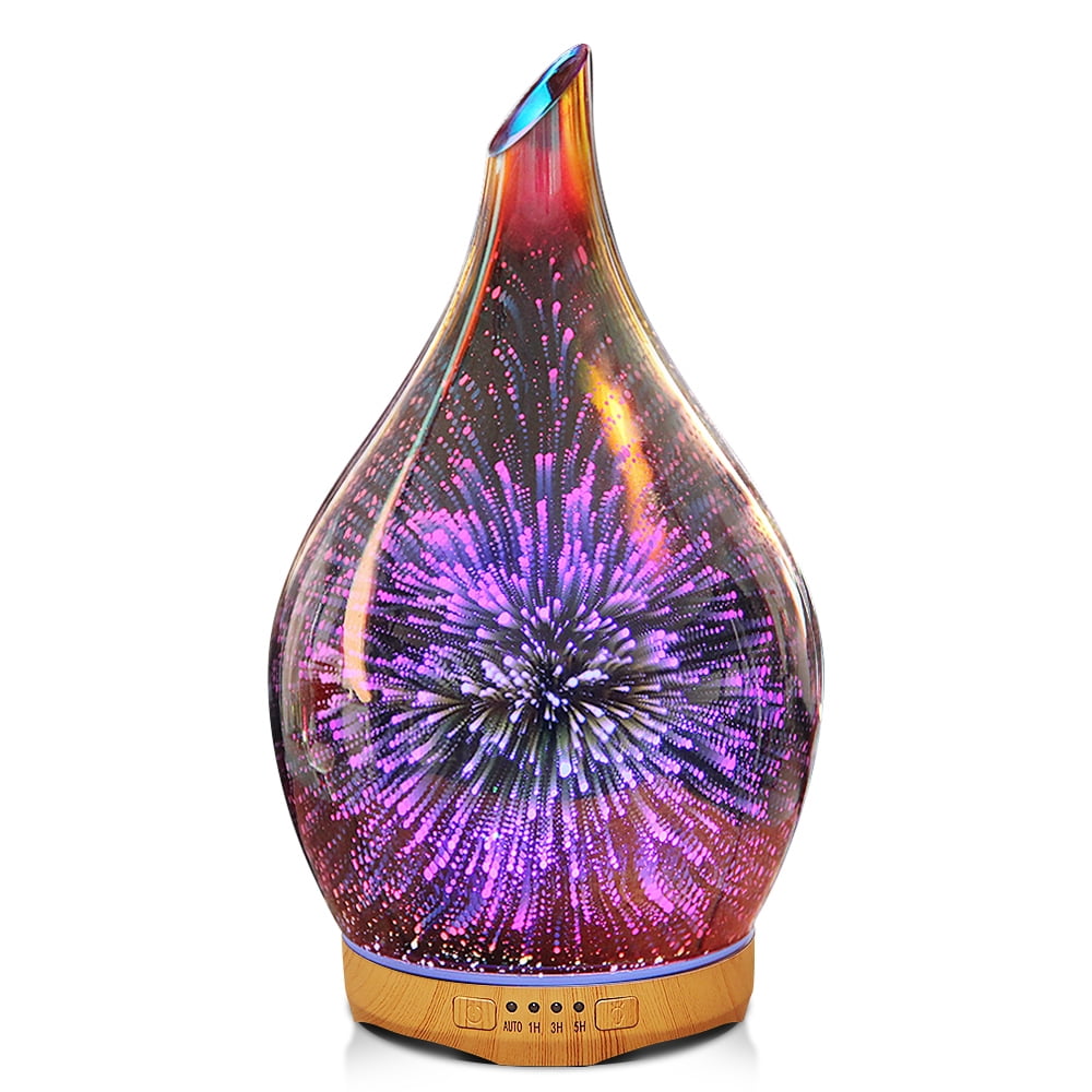 Porseme 280ml Essential Oil Diffuser, 3D Glass Aromatherapy Diffuser ...