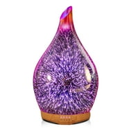 Porseme 100ml Rose Gold Essential Oil Diffuser 3D Glass Aromatherapy ...