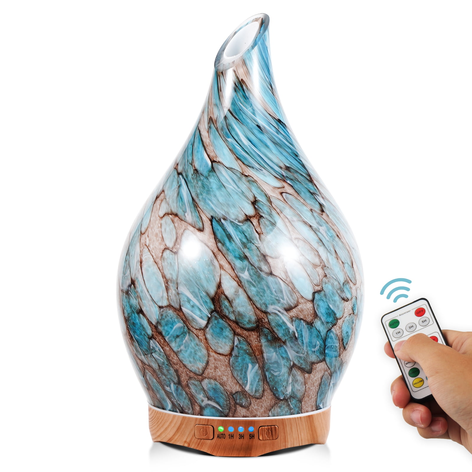 Porseme 280ml Essential Oil Diffuser Glass, Color Changing Aroma Air ...