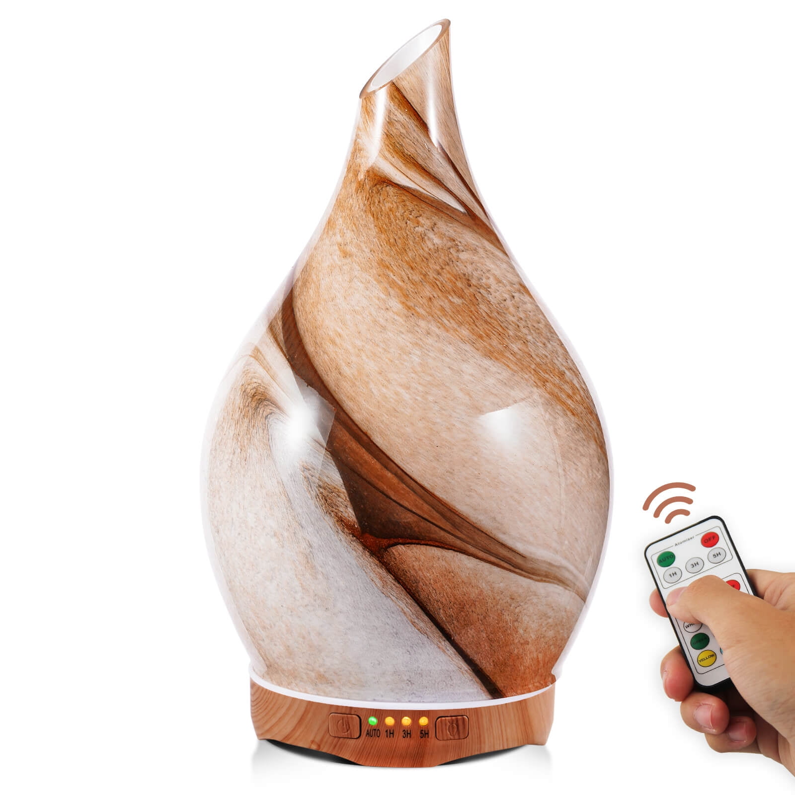 Porseme 280ml Essential Oil Diffuser Glass, Color Changing Aroma Air ...