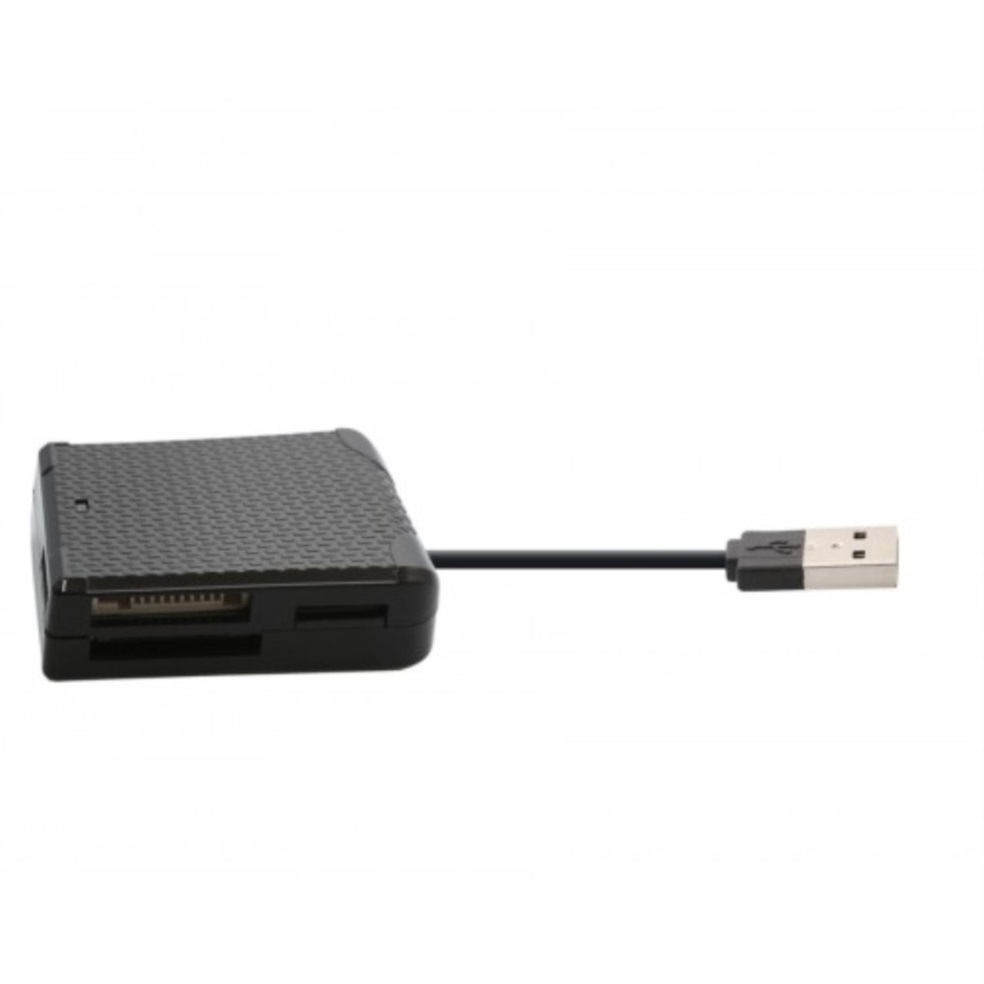 Black Color Ultra-compact Design 5-Slot Memory Card Reader Built-in USB ...